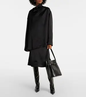 TOTEME Leather Bucket Bag - Black