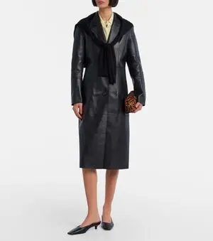 TOTEME Paneled Leather Coat