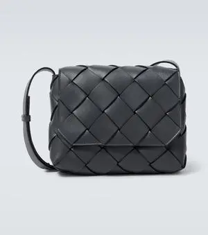 Bottega Veneta Diago Small Leather Crossbody Bag - Grey