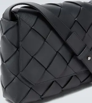 Bottega Veneta Diago Small Leather Crossbody Bag - Grey