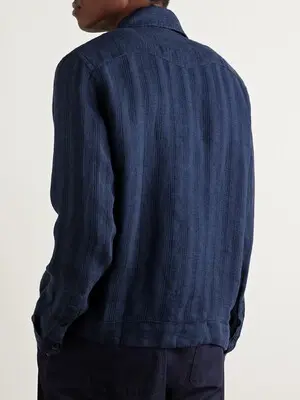 Oliver Peoples Witley Striped Linen Overshirt