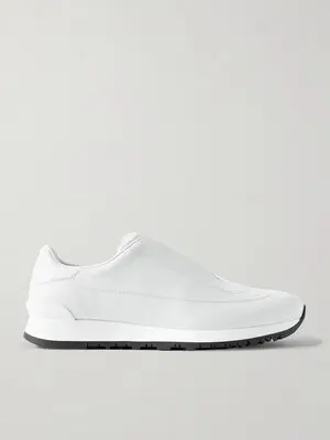 John Lobb Lift Leather Slip-on Sneakers - White