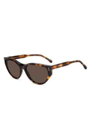 Isabel Marant 59mm Cat Eye Sunglasses - Brown Havana