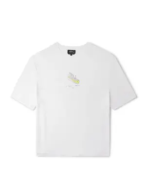 A.p.c. Jack Printed Organic Cotton-jersey T-shirt - White