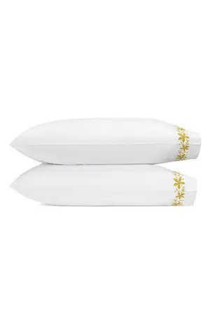 MATOUK Callista Set Of 2 Pillowcases - Lemon