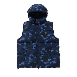 A BATHING APE Color Camo Down Vest - Blue
