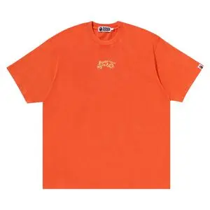 A BATHING APE Garment Dye Logo Relaxed Fit Tee