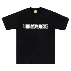 A BATHING APE Lux Sport Pattern Box Logo Tee - Black