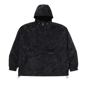 A BATHING APE Solid Color Nylon Hooded Jacket - Black