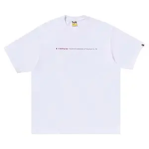 A BATHING APE Highlight Logo Relaxed Fit Tee - White