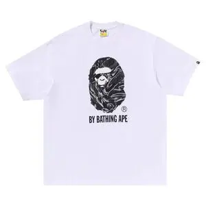 A BATHING APE Marbling Camo Relaxed Fit Tee - White