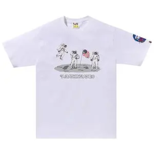 A BATHING APE Moon Landing Tee - White