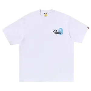 A BATHING APE Cursive College Logo Relaxed Fit Tee - White