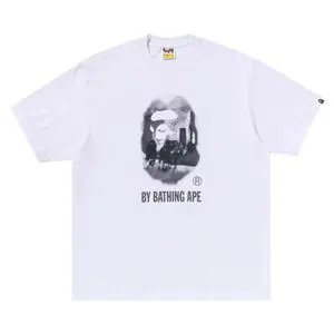 A BATHING APE Painting Relaxed Fit Tee - White