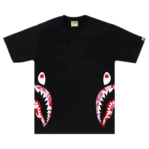 A BATHING APE Abc Camo Side Shark Tee - Black