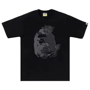 A BATHING APE Japanese Tattoo Big Ape Head Tee - Black