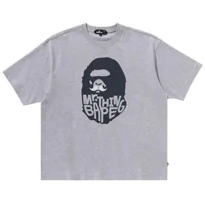 A BATHING APE Ape Head Tee - Grey