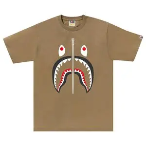 A BATHING APE Shark Tee - Tan