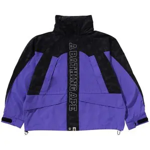 A BATHING APE Camo Panel Snowboard Jacket - Purple