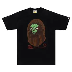 A BATHING APE Horror Mad Face Tee - Black
