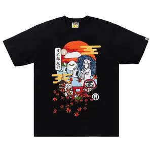 A BATHING APE Japan Culture Ape Head Tee - Black