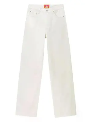 HEY JOANIE Logo-patch Wide Leg Jeans