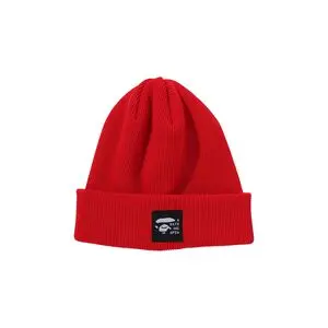 A BATHING APE Logo Knit Cap - Red