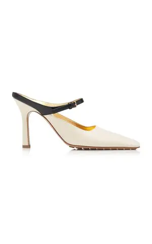 Bottega Veneta Cushion Leather Mules - Ivory