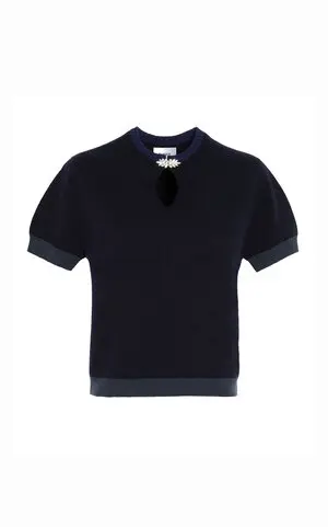 BARRIE Crystal Cashmere Top - Black