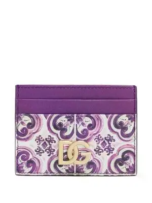 Dolce & Gabbana Majolica-print Cardholder - White