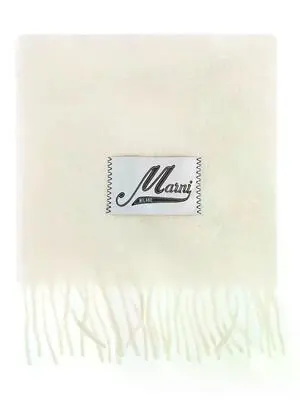 Marni Logo-patch Scarf - White