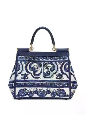 Dolce & Gabbana Small Sicily Tote - Blue
