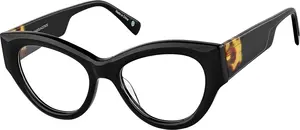 Zenni Cat-Eye Full Rim Frame Glasses Black