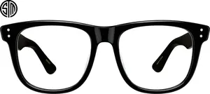 Zenni Oversized Square Full Rim Glasses - Black