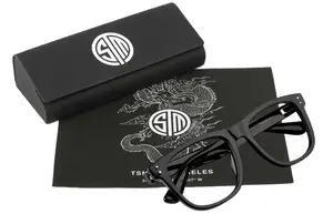 Zenni Oversized Square Full Rim Glasses - Black