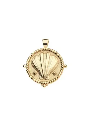 JANE WIN Clamshell Coin Pendant - Gold