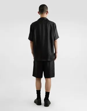 Dolce & Gabbana Dg Logo Jacquard Hawaii Shirt
