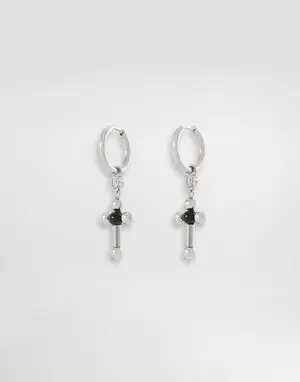 Dolce & Gabbana Creole Earrings With Cross