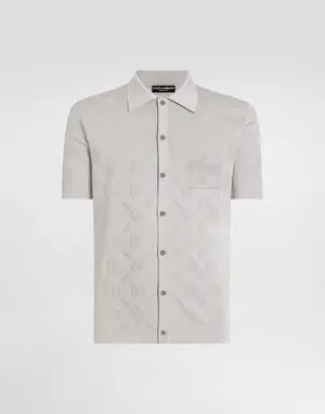 Dolce & Gabbana Silk Shirt With Dg Openwork