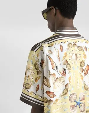 Dolce & Gabbana Printed Hawaii Silk Twill Shirt - Multicolor