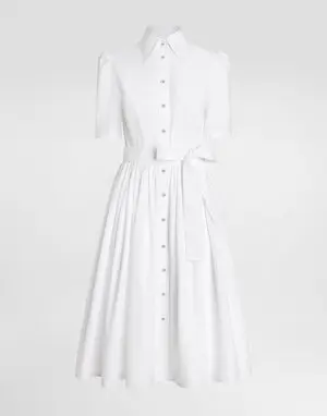 Dolce & Gabbana Cotton Poplin Shirt Dress - White