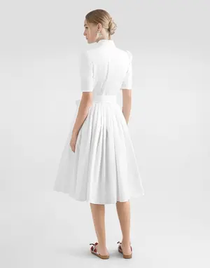 Dolce & Gabbana Cotton Poplin Shirt Dress - White