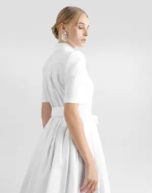 Dolce & Gabbana Cotton Poplin Shirt Dress - White
