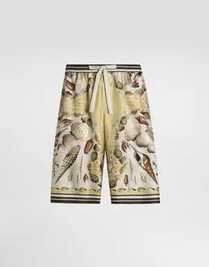 Dolce & Gabbana Printed Silk Twill Trousers - Multicolor