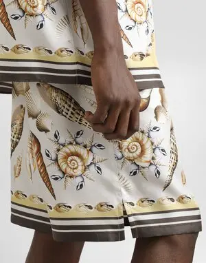 Dolce & Gabbana Printed Silk Twill Trousers - Multicolor