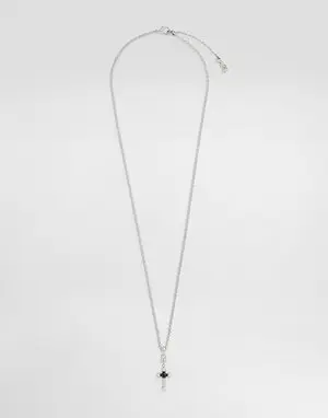 Dolce & Gabbana Cross And Spheres Necklace - Silver
