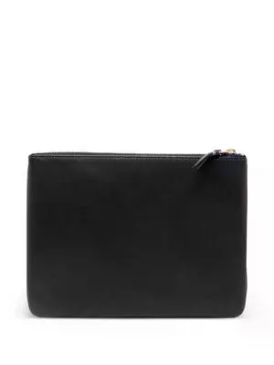 Comme Des Garçons Leather Zip Pouch - Black
