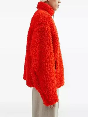 JIL SANDER Cotton Fleece Jacket - Red
