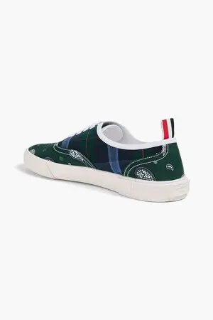 Thom Browne Heritage Printed Canvas Sneakers