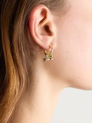 Bottega Veneta Plated And Silver Knot Earrings - Gold